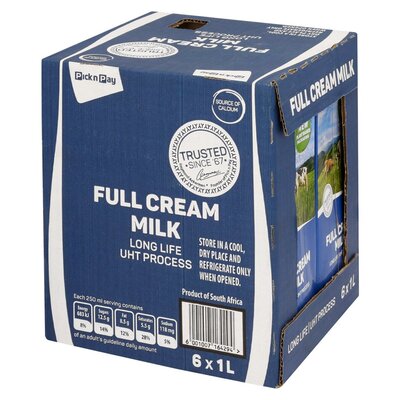 PnP UHT Full Cream Milk 6 x 1L | Smart Price Specials | PnP Home