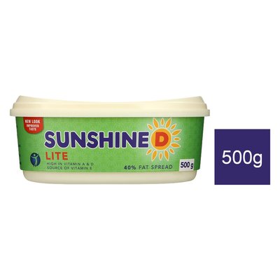 Sunshine D Lite 40% Fat Spread Tub 500g | PnP