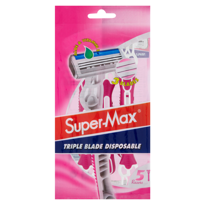 Super-Max Ladies Triple Disposable Razors 5 Pack | PnP