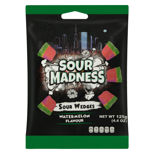 Sour Madness Watermelon Flavour Sour Wedges 125g | PnP
