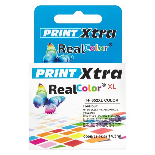 Real Colour Compatible HP 652XL Tri Colour Ink Cartridge | PnP