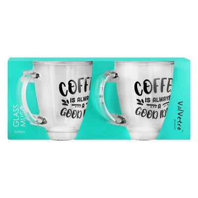 Valvetro Mug Glass 370ml 2 Piece | PnP
