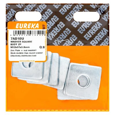 Eureka Square Body Washer Zp M 12x37x3.8mm 8 Pack | Smart Price ...