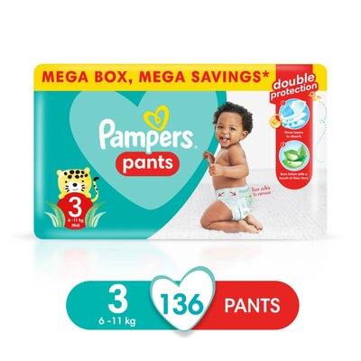 Pampers Pants Size 3 Mega Savings Box 136 Nappies | Smart Price ...