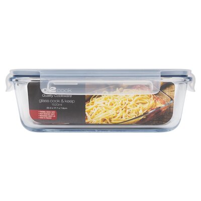 02 Cook Glass Cook & Keep Rectangular Container 1520ml | PnP