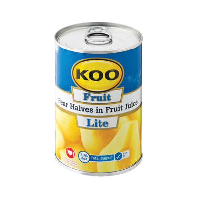 KOO PEAR HALVES IN F/JUICE LITE 410GR | PnP