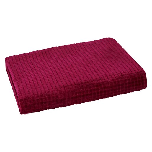 Inspired Block Embossed Throw Plum 150 x 180cm | Smart Price Specials ...