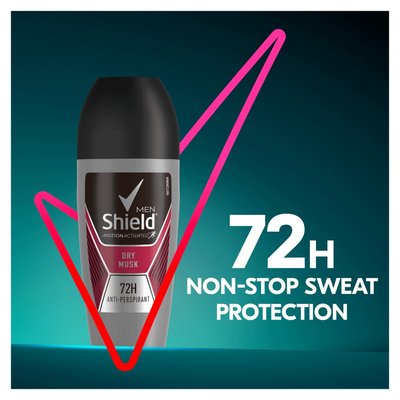 Shield Men Dry Musk Antiperspirant Roll On Deodorant 50ml | PnP