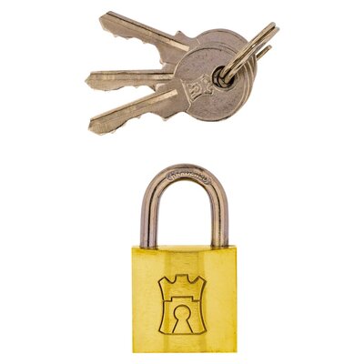 Fort Knox Brass Econo Padlock Key Alike 20mm 2 Pack | PnP