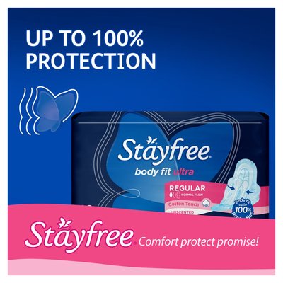 Stayfree Regular Unscented Pads 20 Pack | PnP