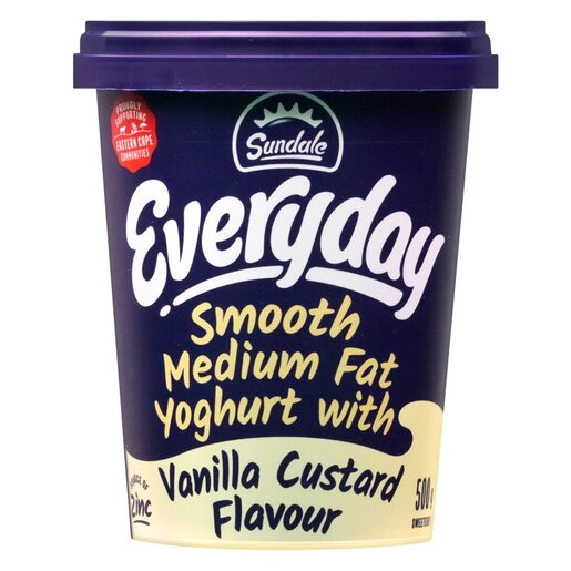 Sundale Everyday Vanilla Custard Medium Fat Yoghurt 500g | PnP
