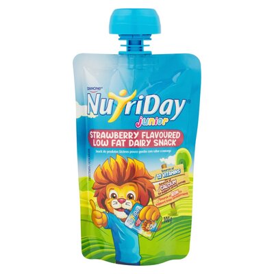 Danone Nutriday Junior Strawberry Low Fat Dairy Snack Pouch 100g | PnP
