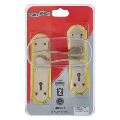 Fort Knox 2-Lever No.6 Slipper Satin Nickle Bronze Plated Lockset | PnP