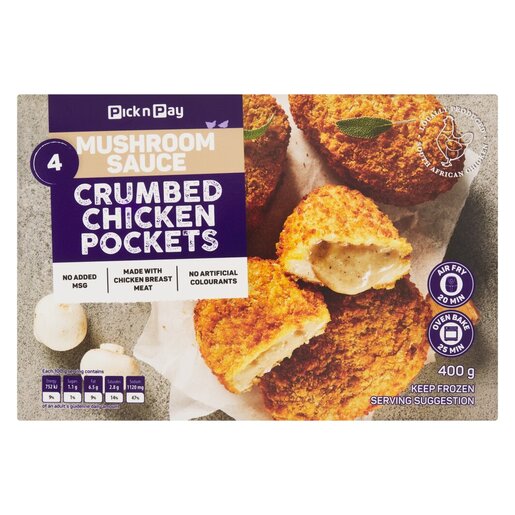 PnP Crumbed Chicken Creamy Mushroom Pockets 400g | PnP