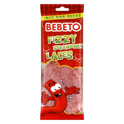 Bebeto Fizzy Strawberry Laces 220g | PnP