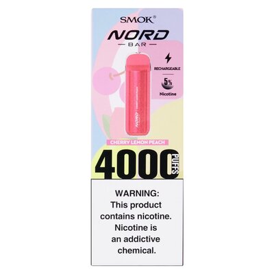SMOK Nord Bar Pink Cherry Lemon Peach 5% Rechargeable Disposable Vape 8 ...