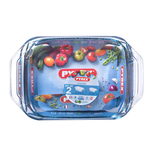Pyrex Irresistible Roasters Rectangular 2 Pieces | PnP