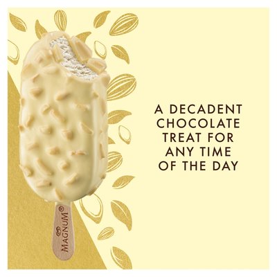 Magnum Mini White Almond Ice Cream in White Chocolate Multi-Pack 6 x ...