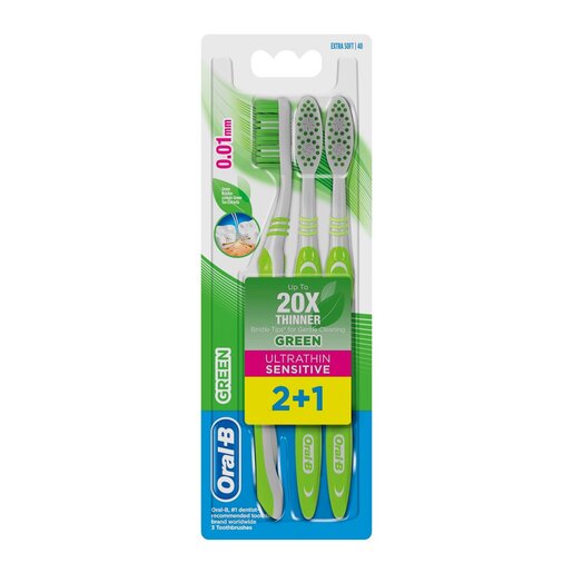 ORAL-B TOOTHBRUSH U/THIN GREEN 2+1 3EA | PnP