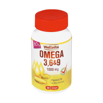 Wellvita Omega 3, 6 & 9 1000mg Softgels 60 Pack | PnP