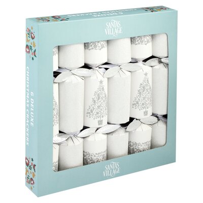 Santa's Village Luxury Glitter Christmas Crackers 6 Pack | PnP