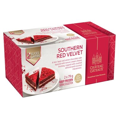 Chateau Gateaux Southern Red Velvet Cake Slices 2 x 158g | PnP