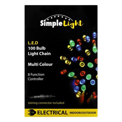 Simple Light 100 Led Bulb Multi Colour Light Chain | PnP