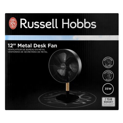 Russell Hobbs Metal Desk Fan Black | PnP