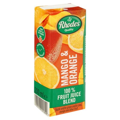 Rhodes Mango & Orange 100% Fruit Juice 200ml | PnP