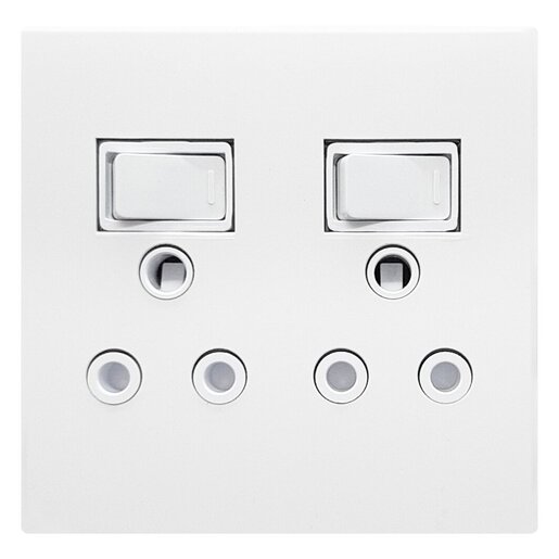 Selectrix 2 X 4 x 4 3 Pin Wall Socket | PnP