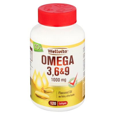 Wellvita Omega 3 6&9 1000mg 90 Softgels 120s | PnP
