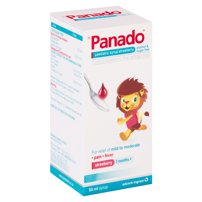 Panado Strawberry Paediatric Syrup 50ml | PnP