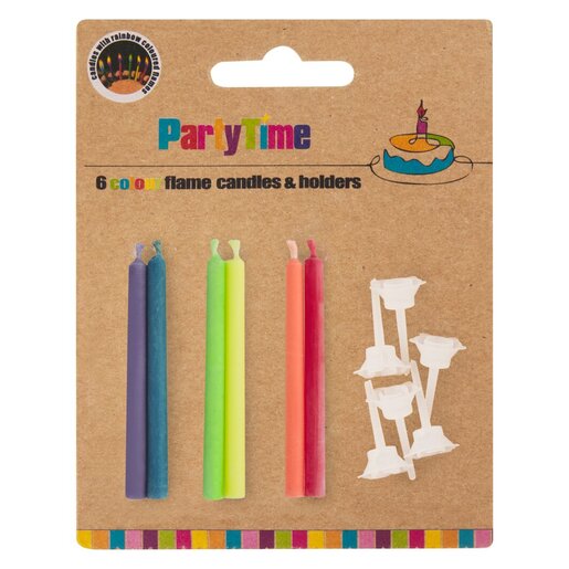 Party Time 6 Colour Flame Candles | Smart Price Specials | PnP Home