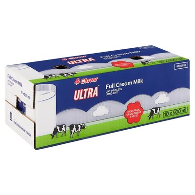 Clover Ultra Uht Full Cream Milk 10 x 500ml | PnP