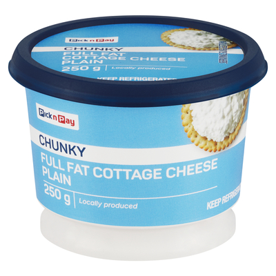 PnP Full Fat Chunky Plain Cottage Cheese 250g | PnP