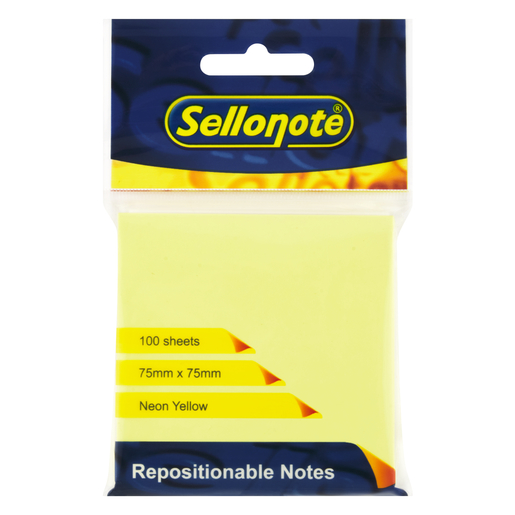 Sellonote Neon Yellow Cube 100 Sheets 75 X 75mm | Smart Price Specials ...