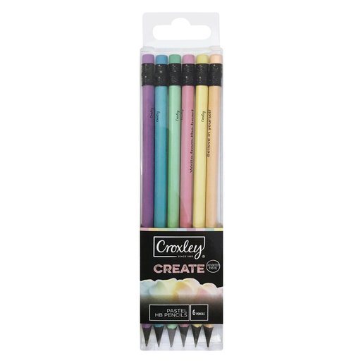 Croxley Hb Pastel Graphite Pencils 6 Pack | PnP
