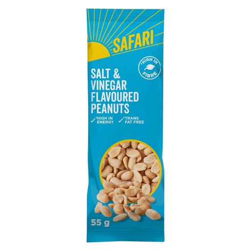 Safari Salt & Vinegar Flavoured Peanuts 55g | PnP