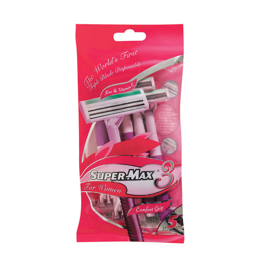Super-Max Ladies Triple Disposable Razors 5 Pack | PnP