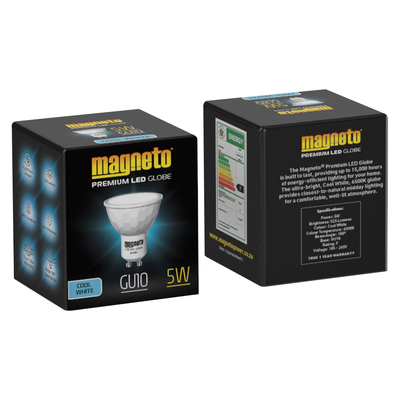 Magneto Cool White LED Bulb 5W GU10 105LM | PnP