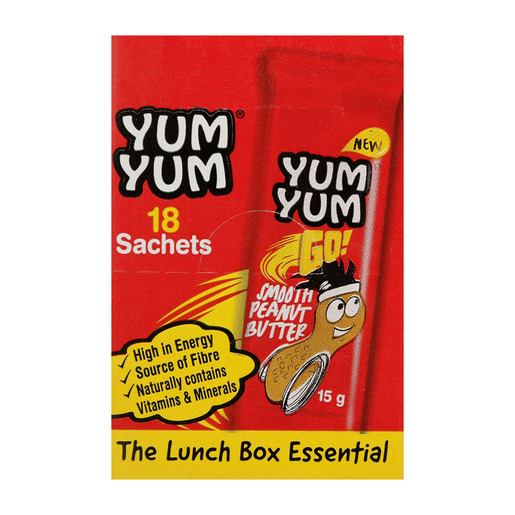 Yum Yum Smooth Peanut Butter Sachet 15g x 18 | PnP