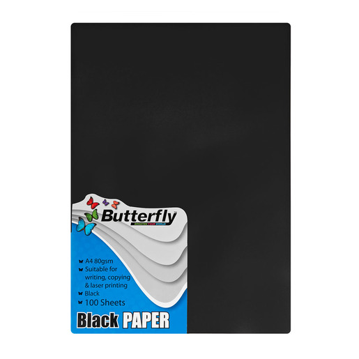 Butterfly A4 Bright Paper Black 100ea | PnP