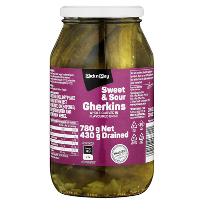 Miami Sweet & Sour Gherkins 380g | PnP