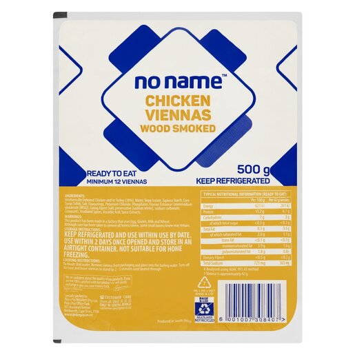 No Name Chicken Viennas 500g | Smart Price Specials | PnP Home