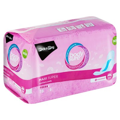 PnP Bodysure Maxi Super Pads 18 Pack | PnP
