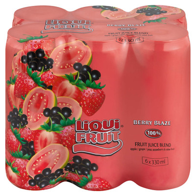 Liqui-Fruit Berry Blaze Juice Can 330ml x 6 | PnP