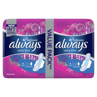 Always Platinum Xtra Long Night Pad 12 Pack | PnP