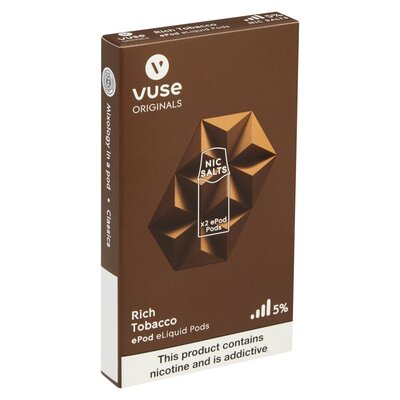 Vuse E-Pod Rich Tobacco 5% Nicotine Salt E-Liquid Replacement Pods 2 ...