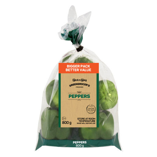 PnP Green Peppers Bulk 800g | PnP
