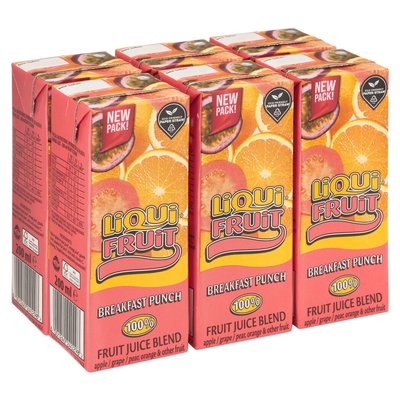 Liqui-Fruit Long Life Fruit Juice Breakfast Punch 200ml x 6 | PnP